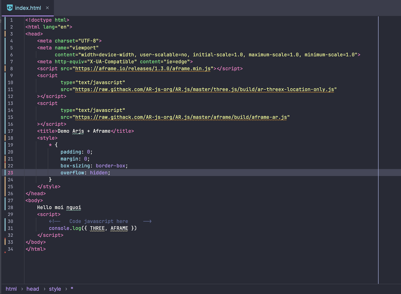Hướng dẫn lập trình Arjs Location Based với Aframejs ⋆ ONETECH Blogs