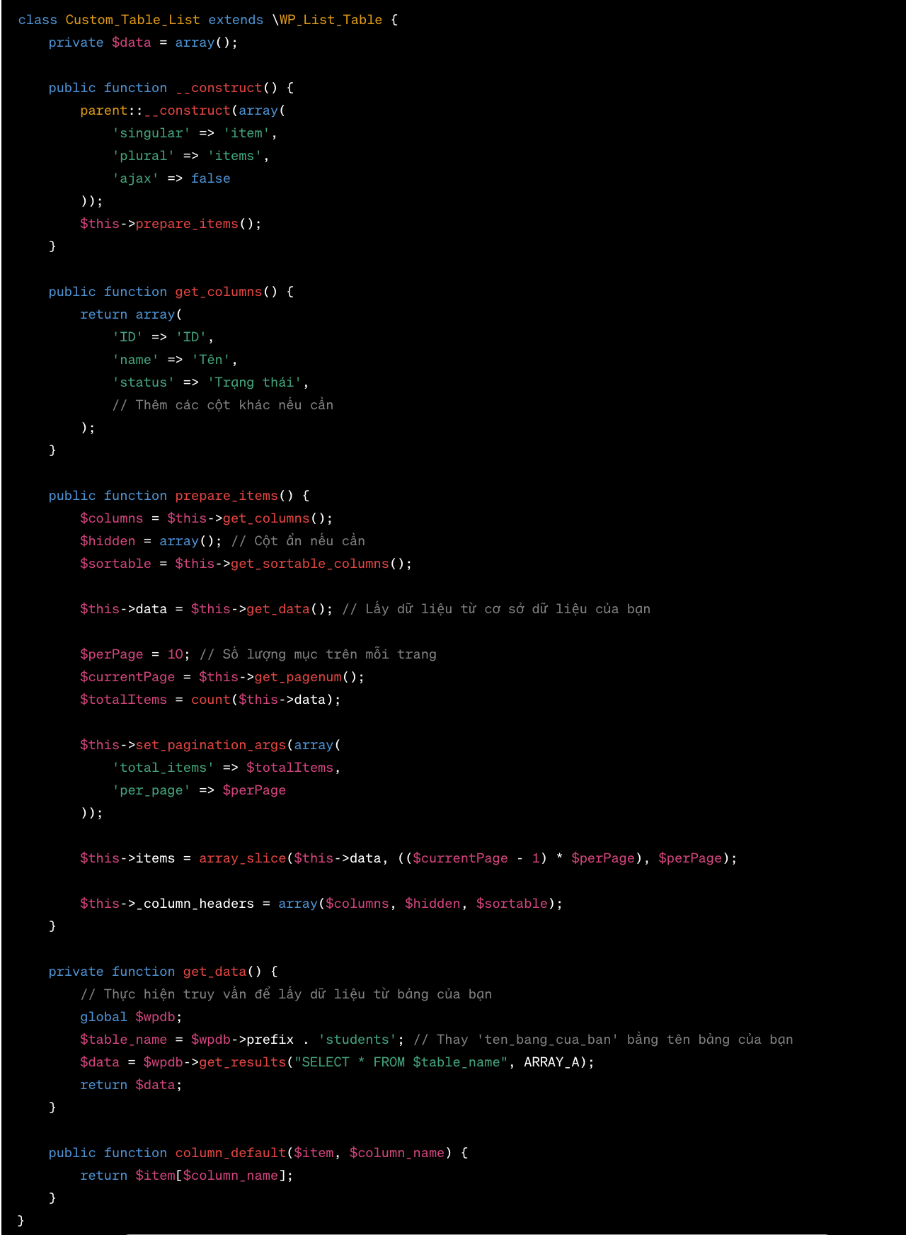Cách custom table database riêng trong Wordpress ONETECH Blogs