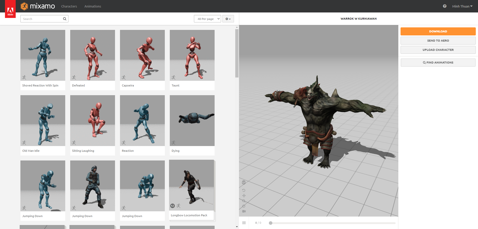 Import nhân vật từ web Mixamo vào trong Unity ONETECH Blogs